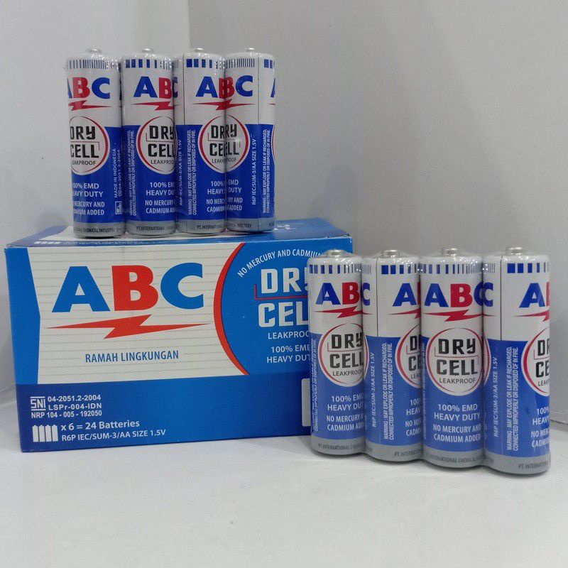 Jual BATTERY ABC BIRU AA ORIGINAL 100% BUKAN TIRUAN DAN DAUR ULANG ...