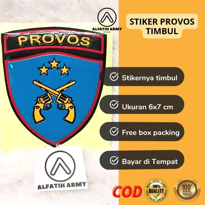 Jual Stiker Provos Polisi Perisai 6x7 cm Timbul motor - Alfatih Army ...