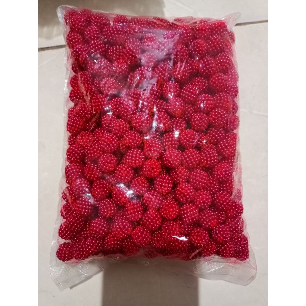 Jual manik mote berry bulat mutiara 14mm ada banyak pilihan warna ...