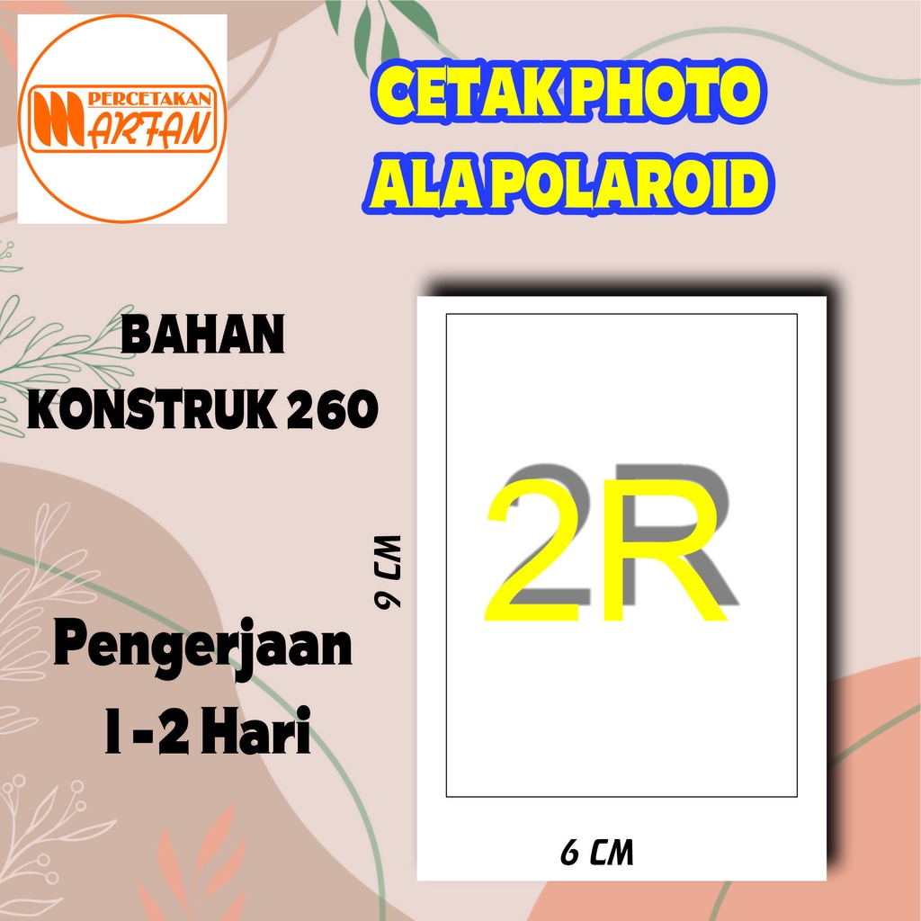 Jual CETAK PHOTO FOTO 2R BENTUK Polaroid 2R 6 X 9CM PAKET 100 PCS | Shopee Indonesia