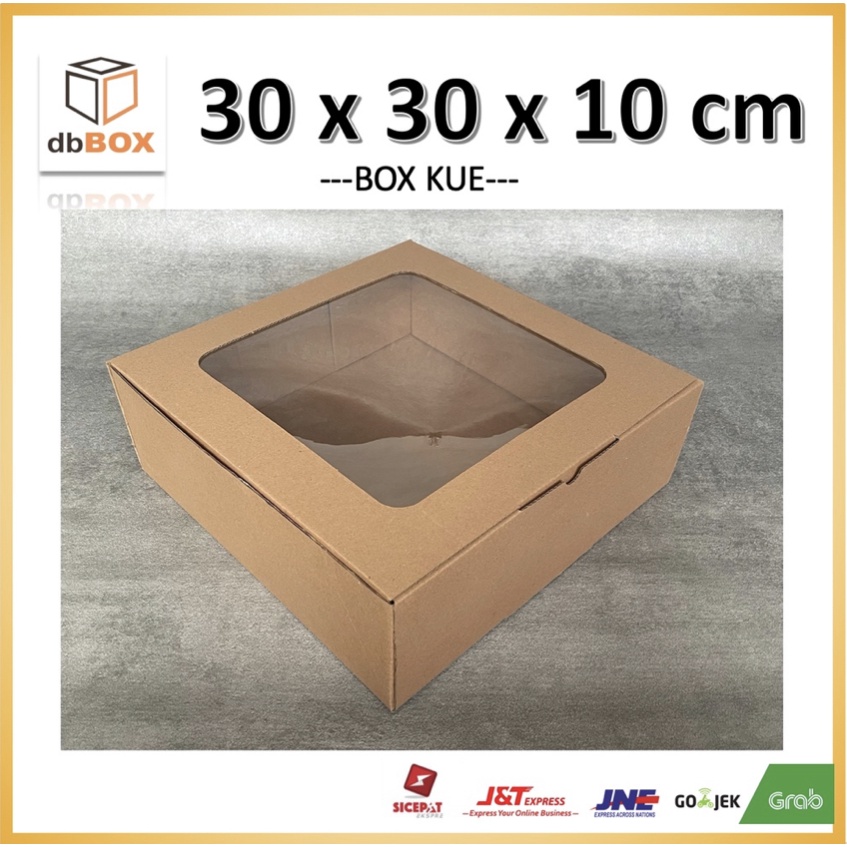 Jual BOX MIKA 30x30x10 cm kardus die cut, untuk kue hampers gift box ...