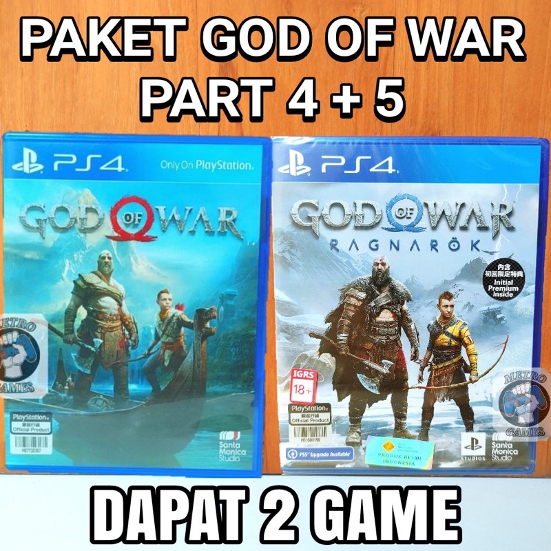 Jual Paket God of War 4 dan 5 Ragnarok PS4 Kaset God of war 4 + 5 Bundle Bundling CD BD Game ...