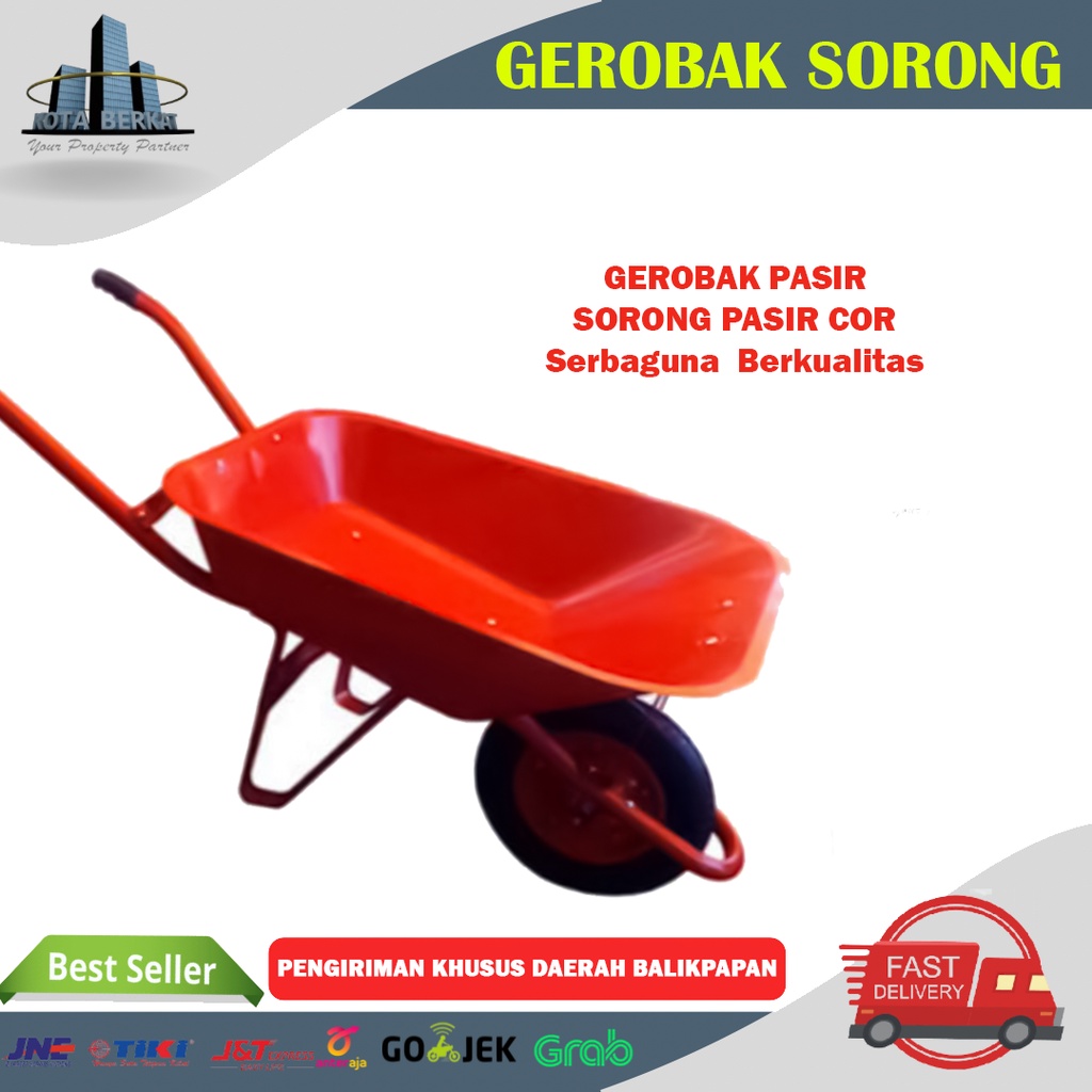 Jual GEROBAK SORONG/ GEROBAK DORONG MERAH | Shopee Indonesia