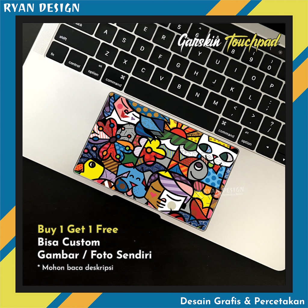 Jual Premium Garskin TouchPad Laptop Cartoon Abstract TrackPad ...