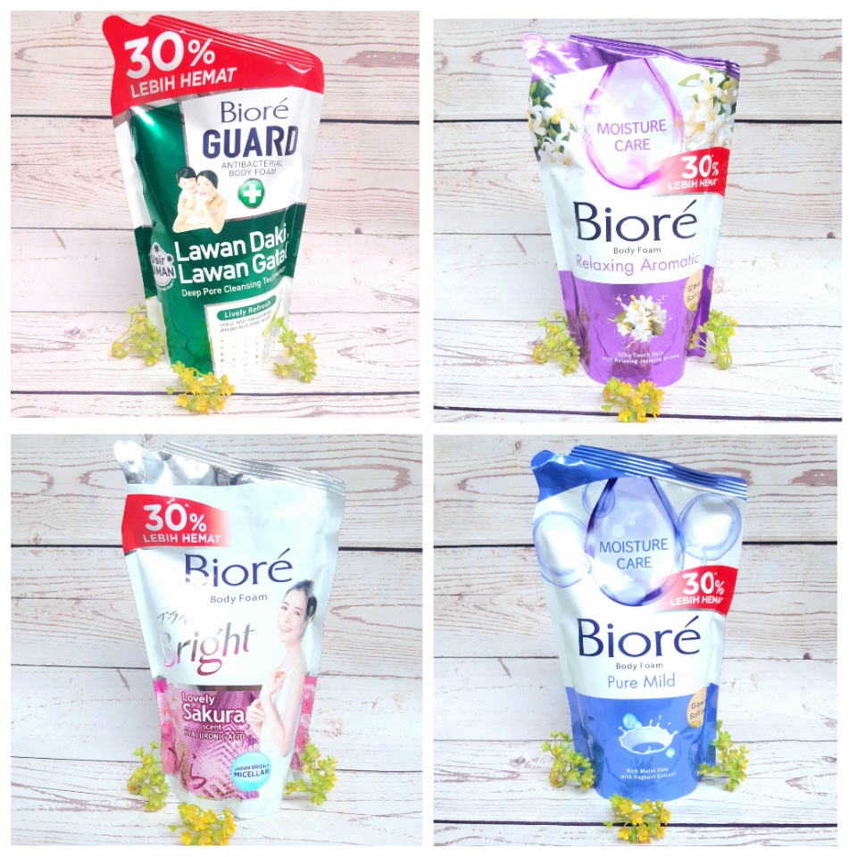 Jual Biore Body Foam Sabun Mandi Cair Lively Refresh Relaxing Aromatic Lovely Sakura Pure Mild ...