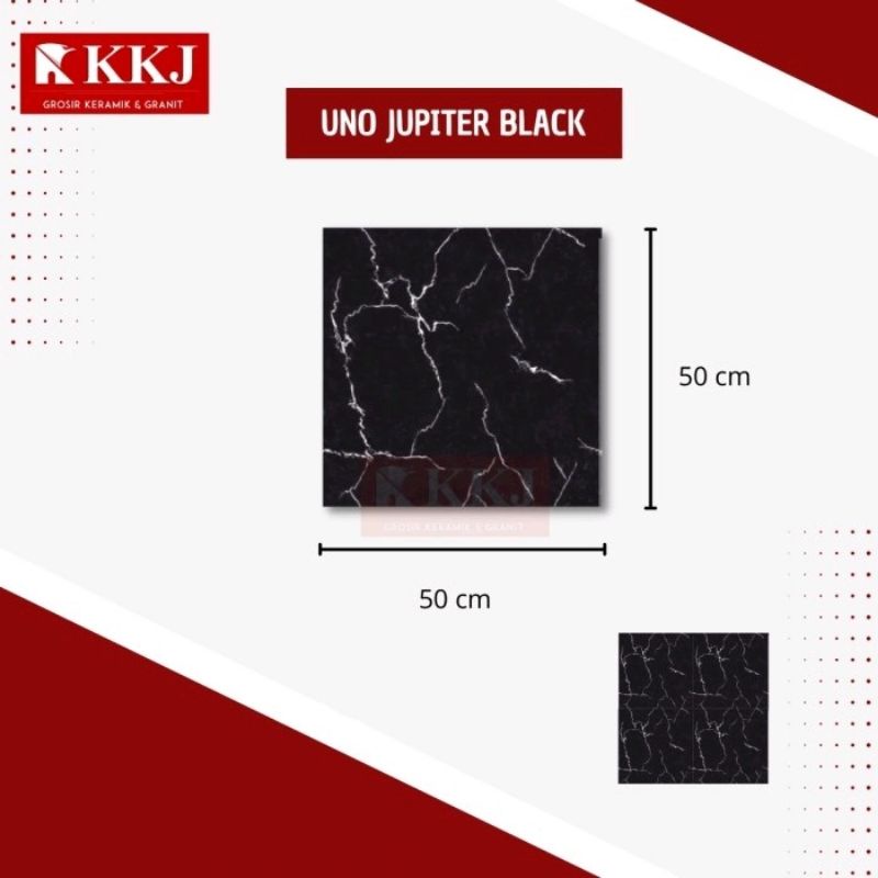 Jual KERAMIK LANTAI 50X50 CM UNO JUPITER BLACK GRADE A | Shopee Indonesia