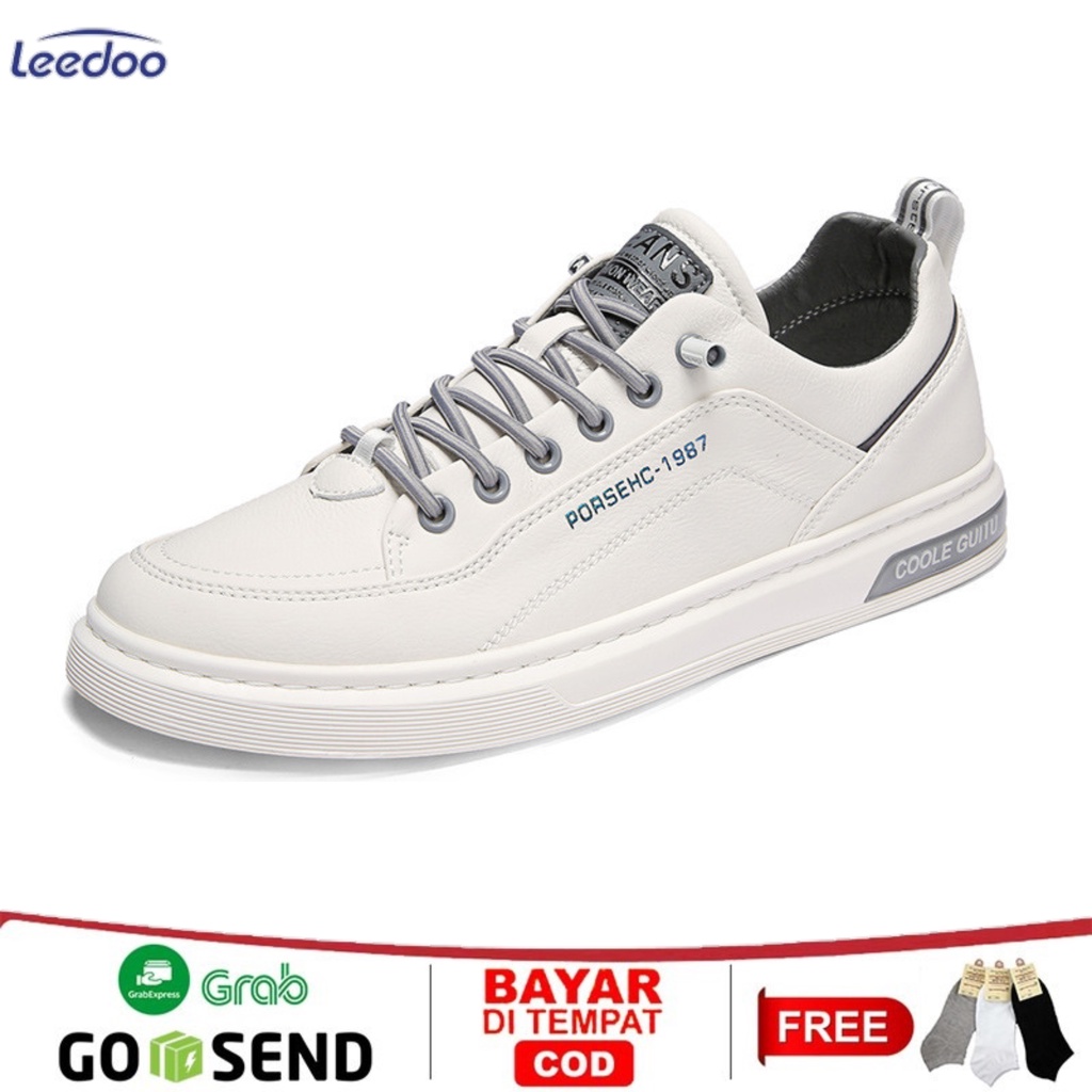 Jual Leedoo Sepatu Pria Formal Sneakers Original Muda Kekinian Tali ...