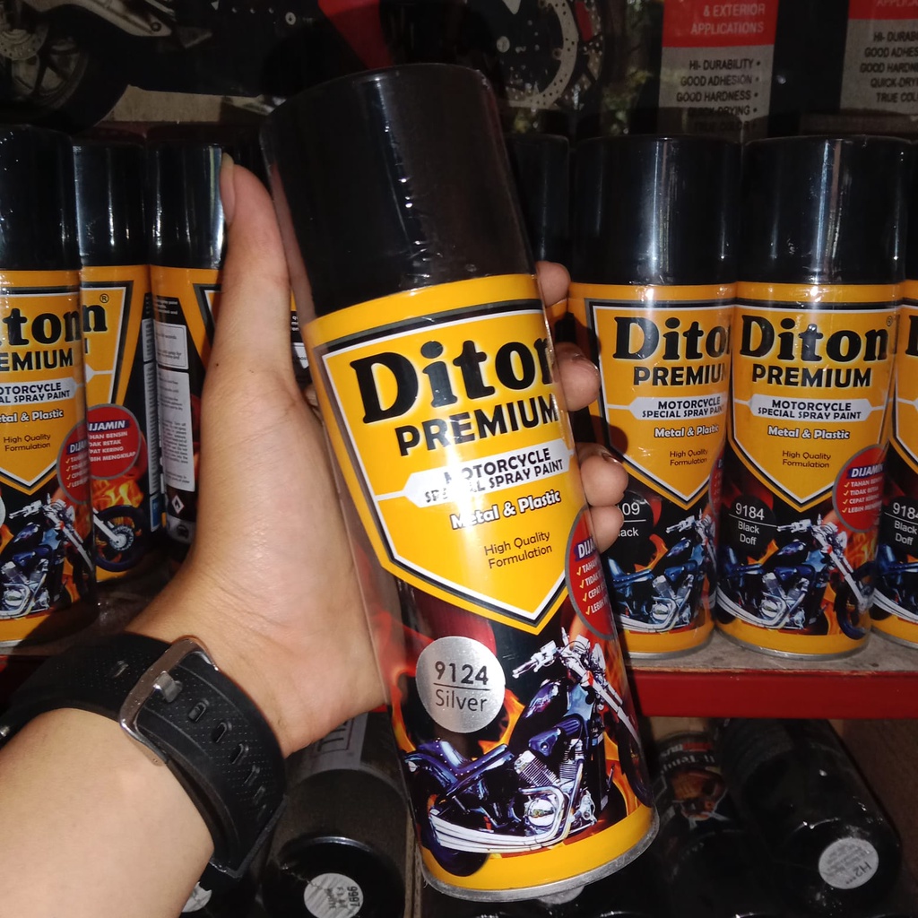 Jual Diton Premium Silver 9124 400ml/ Cat Semprot diton/ Pilox Diton ...