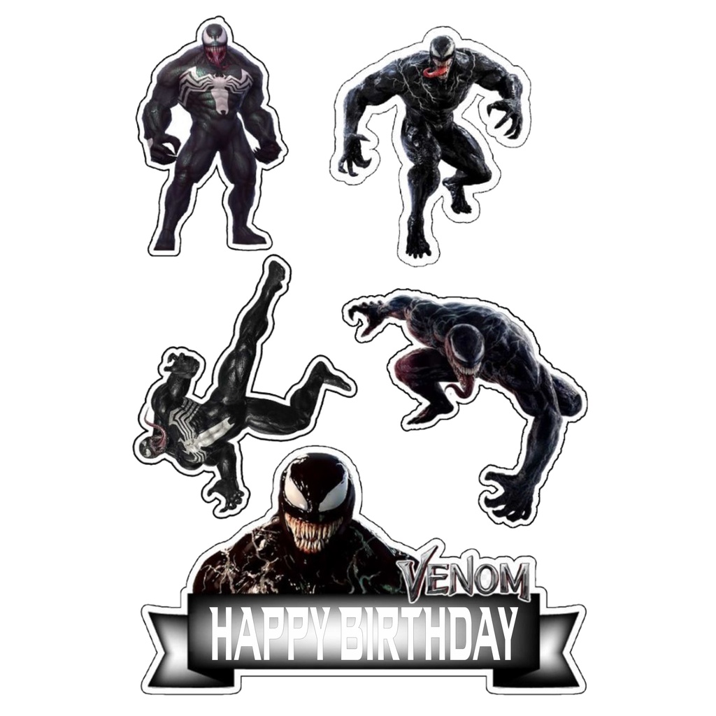 Jual TOPPER CAKE CUSTOM VENOM TOPPER ULANG TAHUN TOPPER ULTAH / HIASAN ...
