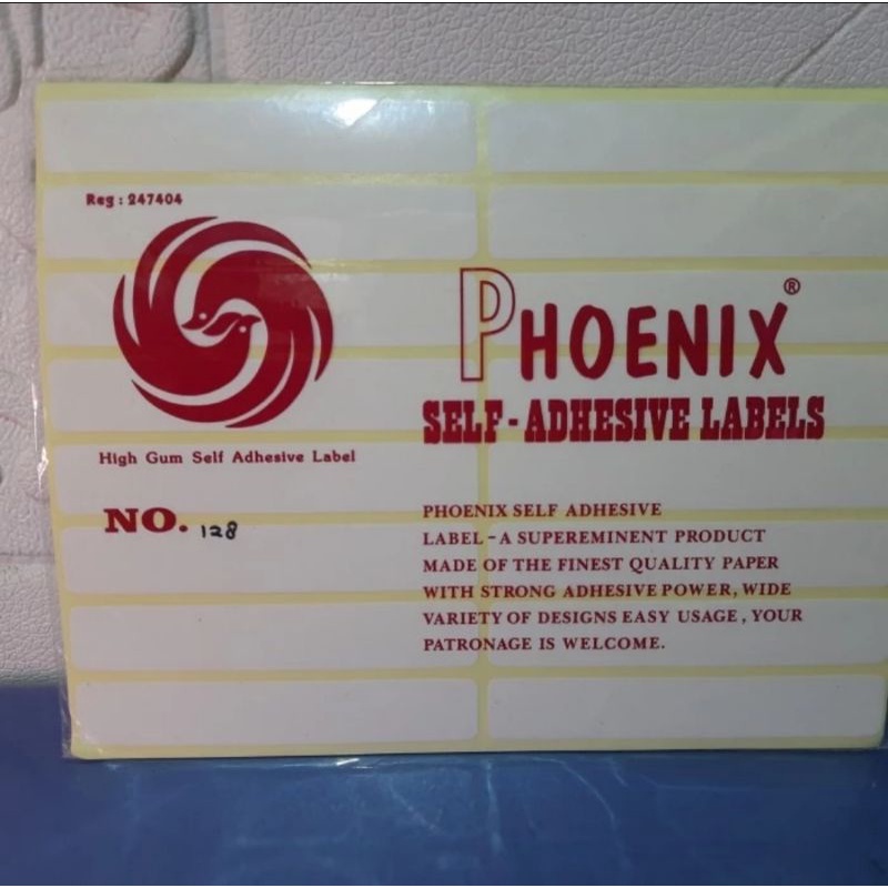 Jual Sticker Label / Label Harga No 128 Phoenix (17 x 100 mm) | Shopee ...
