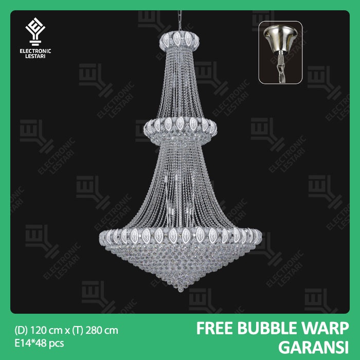 Jual Lampu Gantung Kristal Minimalis Ruang Tamu Void Plafon Tangga Tinggi Hias Modern Hotel Emas ...