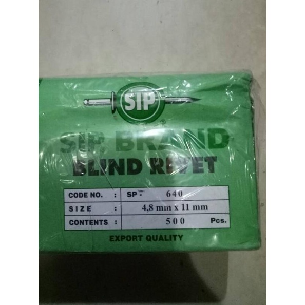 Jual PAKU RIVET SP 640 MEREK SIP 4.8MM ISI 500PC PAKU LIVET TEMBAK ...
