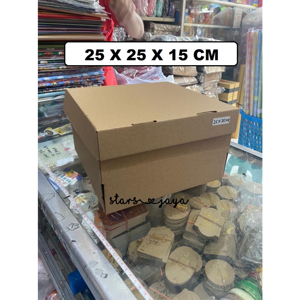 Jual Box Polos 25 x 25 x 15 cm, die cut , Kotak Packaging, Kardus ...
