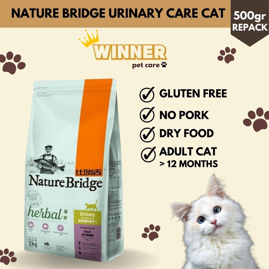 Jual Nature Bridge Urinary Care Cat Makanan Kucing Repack 500gr ...