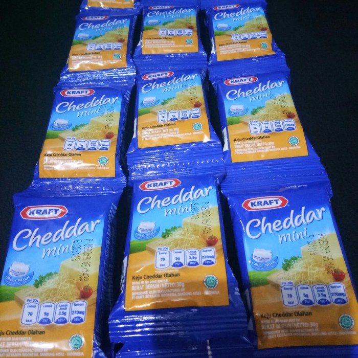 Jual Keju Kraft Cheddar Mini 30gr 1 Renceng | Shopee Indonesia