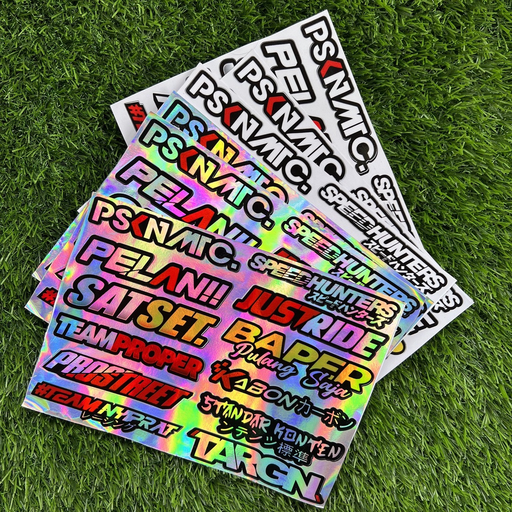 Jual Sticker Racing Hologram Pack Print & Cut Stiker Motor Sticker ...