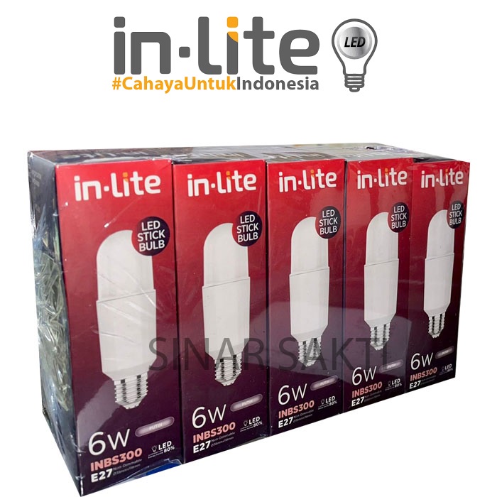 Jual INLITE Lampu LED Stick Tabung 6w 9w 12w 15w INBS300 PAKET Isi 5 pc ...