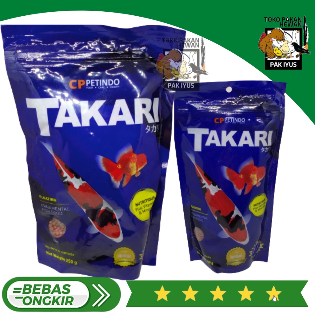 Jual TAKARI FISH FOOD PAKAN PELET MAKANAN SEMUA IKAN HIAS 1 MM & 2 MM ...