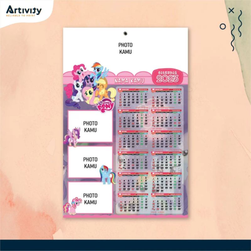 Jual KALENDER POSTER 2024 FOTO CHARACTER CUSTOM | Shopee Indonesia