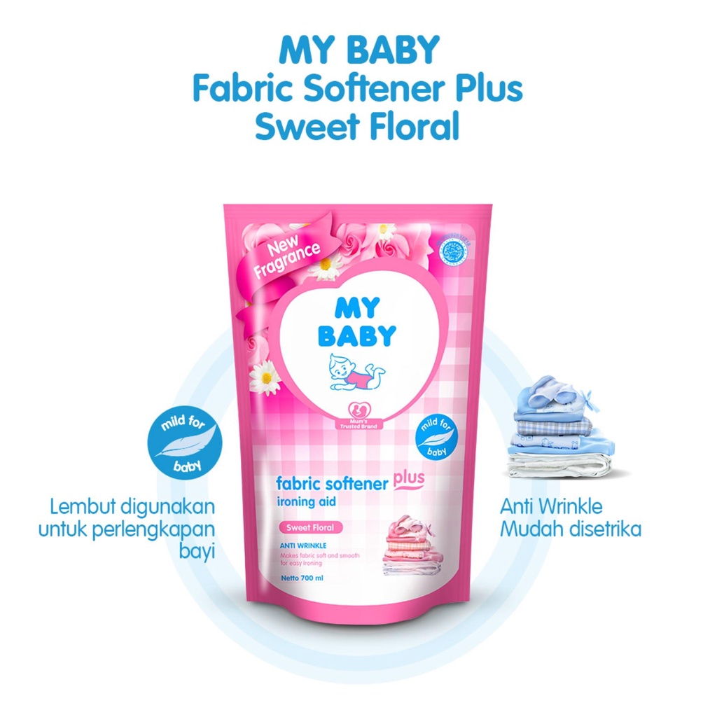Jual MY BABY PLUS SOFTENER SWEET FLORAL 675ML | Shopee Indonesia