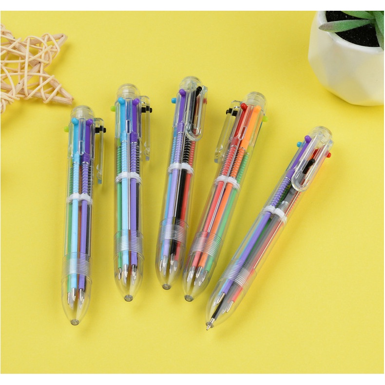 Jual PO88 PENA PULPEN BALLPOINT MULTI WARNA 6 IN 1 | Shopee Indonesia