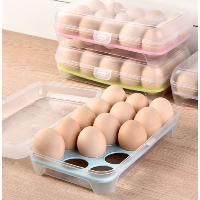 Jual Kotak Telur / Tempat Penyimpanan Telor/ Box Telur 15 Sekat / Egg ...