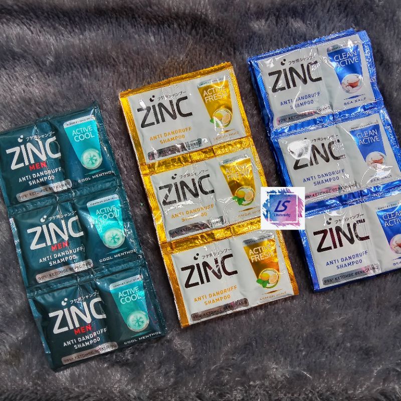 Jual Zinc shampoo isi 12 sachet | zinc renceng | Shopee Indonesia