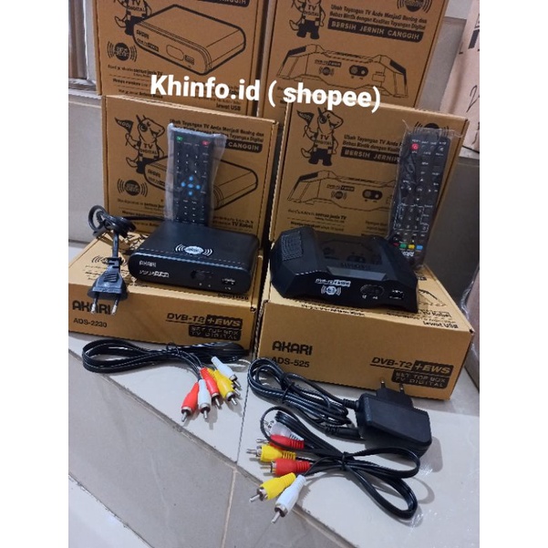Jual Set Top box Digital tv DVB T2 AKARI+EWS ADS 2230/AKARI ADS-525 NEW ...