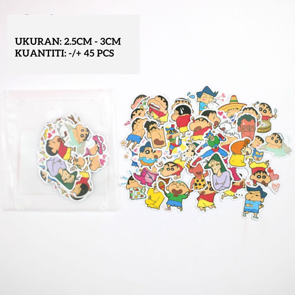 Jual 40PCS STICKER SHINCHAN/GAMBAR TEMPEL STIKER CRAYON SHINCHAN TAHAN ...