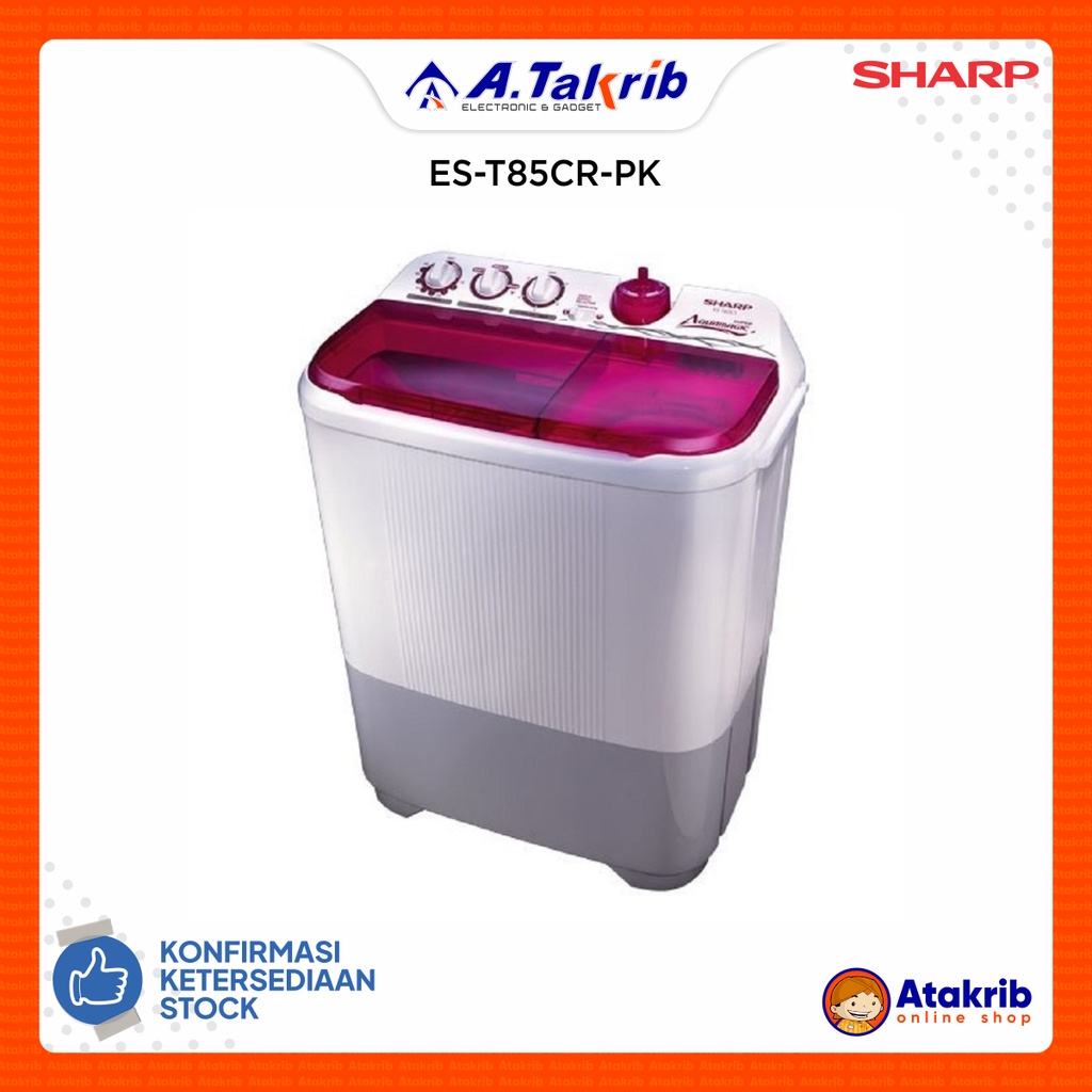 Jual SHARP SEMI AUTO 2 TB ES-T85CR-PK 8KG | Shopee Indonesia