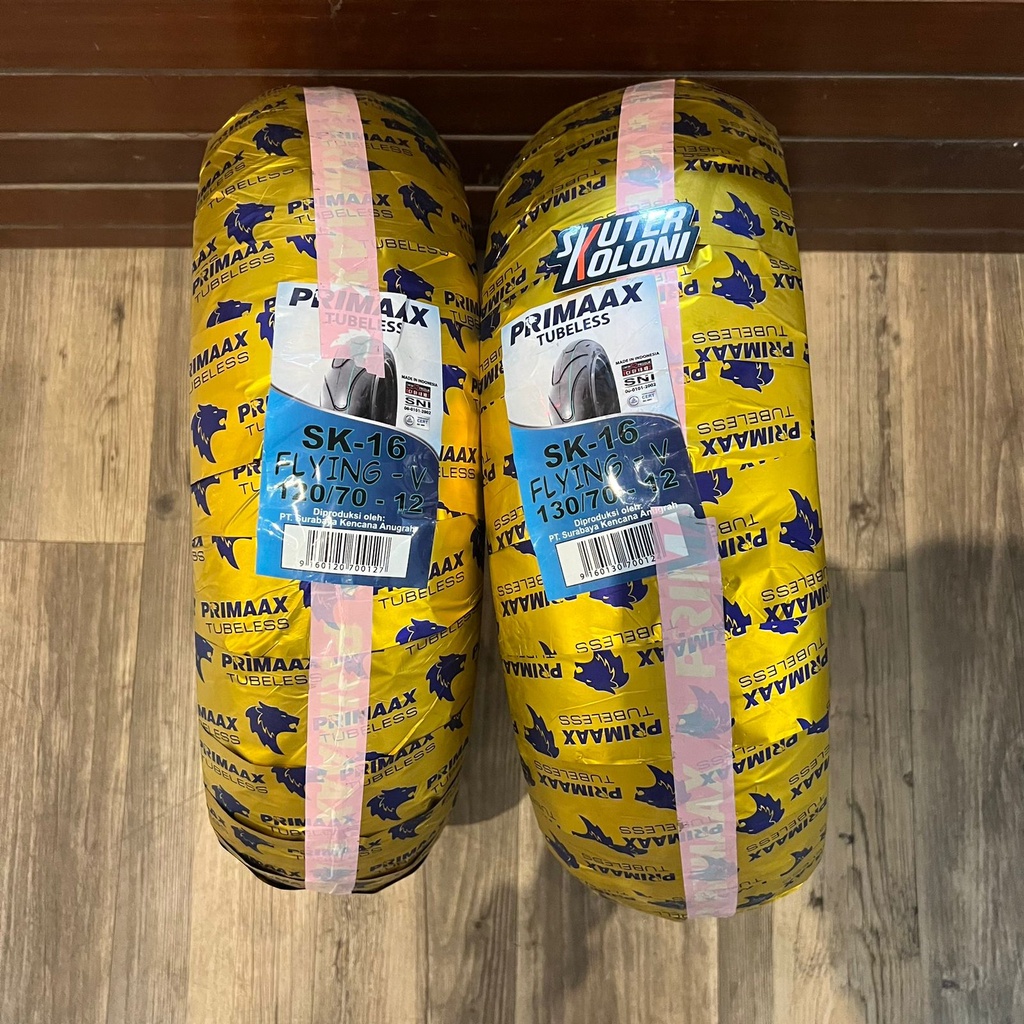 Jual Primaax Flying V Ban Luar tubeless set 120 130 12 Vespa Sprint ...