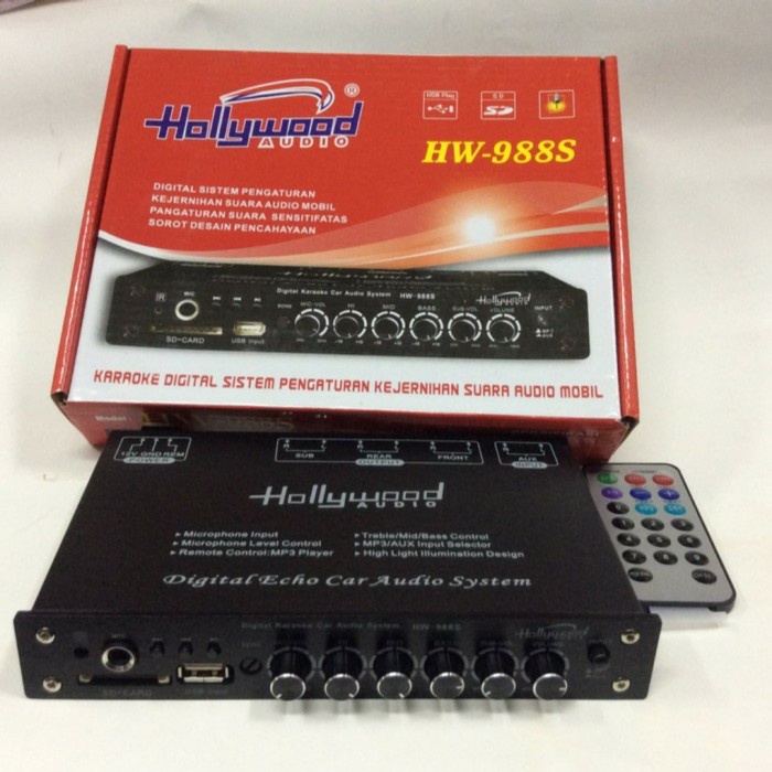 Jual Parametric Equalizer Hollywood HW-988S pengaturan audio mobil karaoke | Shopee Indonesia