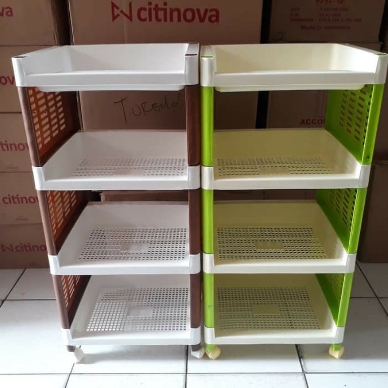 Jual Rak Serbaguna 4 Susun + Roda / Rak Portable Rak Multifungsi Non ...