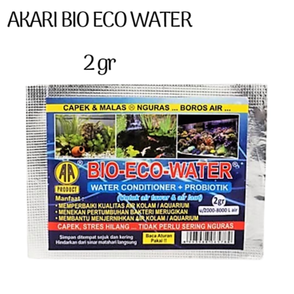 Jual Akari Bio Eco Water 2 gr Water Conditioner Dan Probiotik Kolam ...