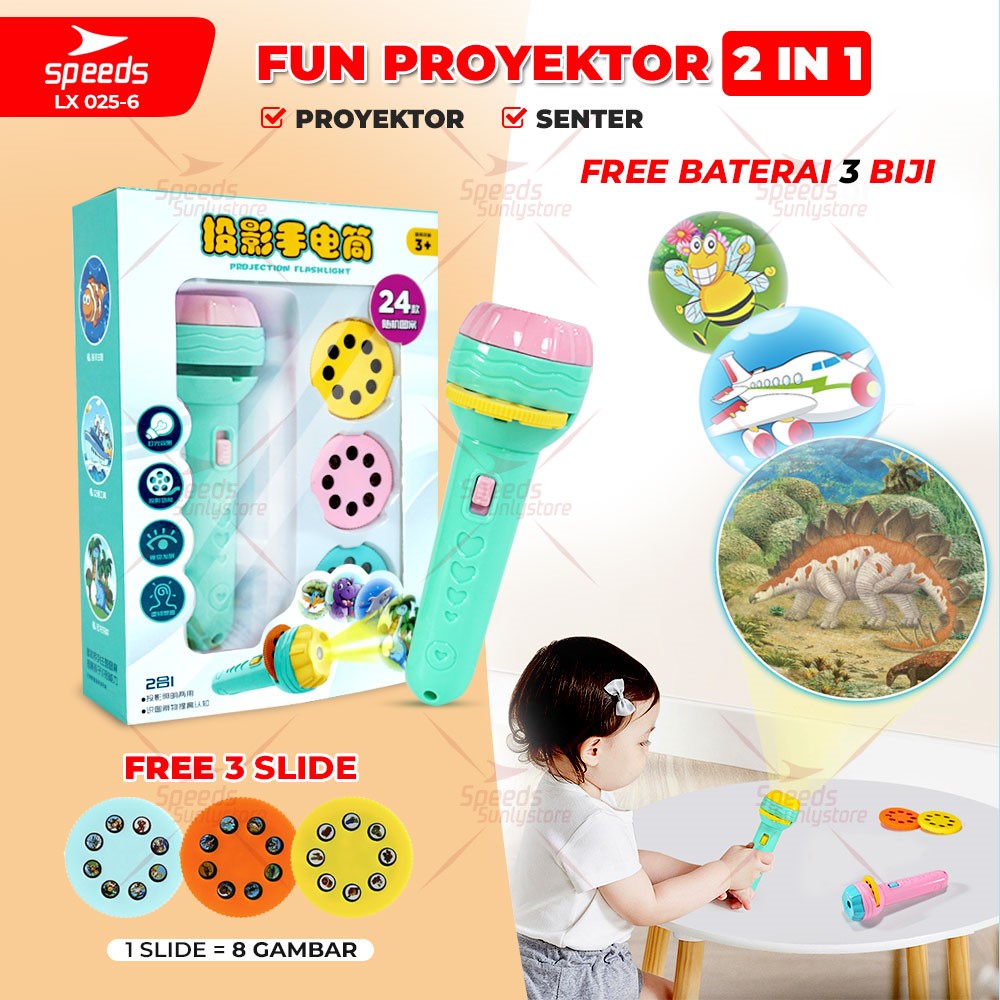 Jual SPEEDS Mainan Anak Senter Proyektor Fun Flashlight Mainan ...