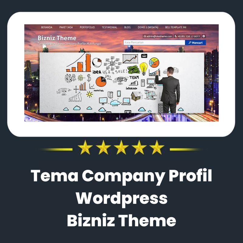 Jual Tema Wordpress Company Profil Bizniz Theme Termurah se Shopee ...