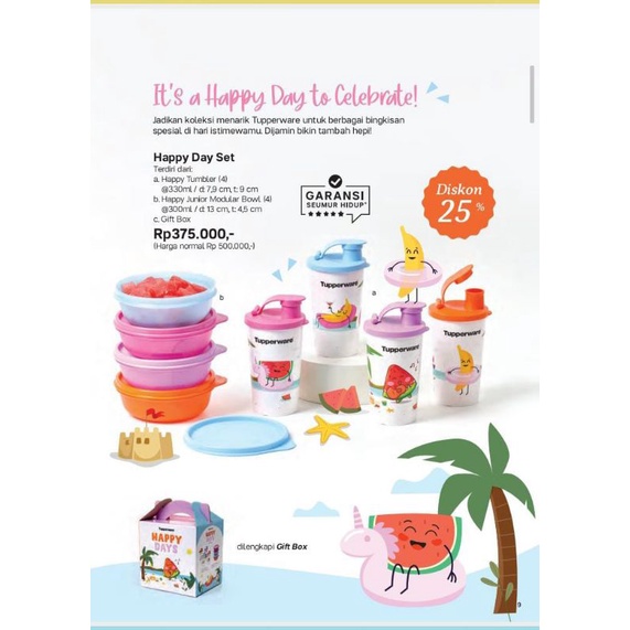 Jual Paket bekal Happy day Tupperware | Shopee Indonesia