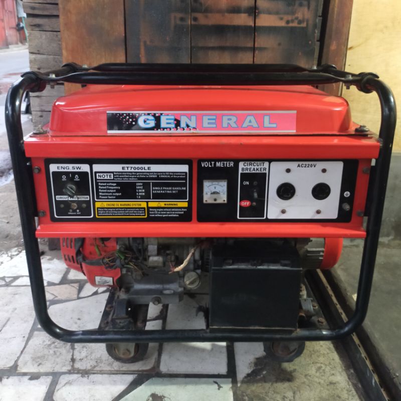 Jual Mesin Genset General ET 7000LE 6000 Watt Starter Original | Shopee ...