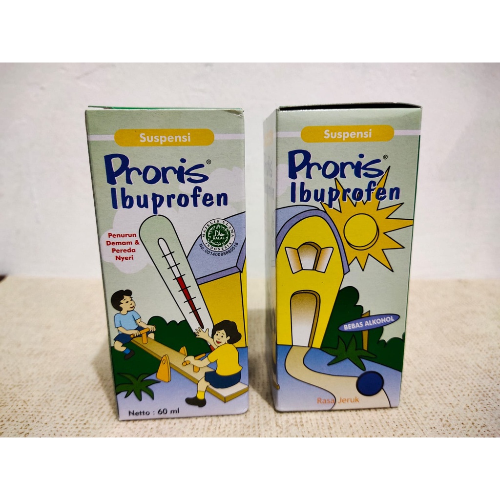 Jual Proris Suspensi 60 Ml Rasa Jeruk ( Ibuprofen/ Pereda Nyeri/ Demam ...