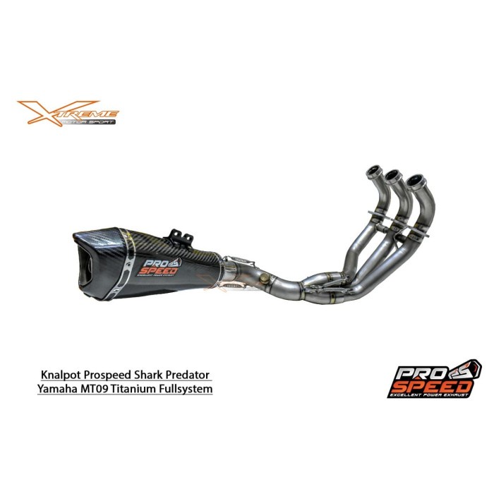 Jual Knalpot Prospeed Shark Predator Yamaha Mt09 Titanium Fullsystem # ...