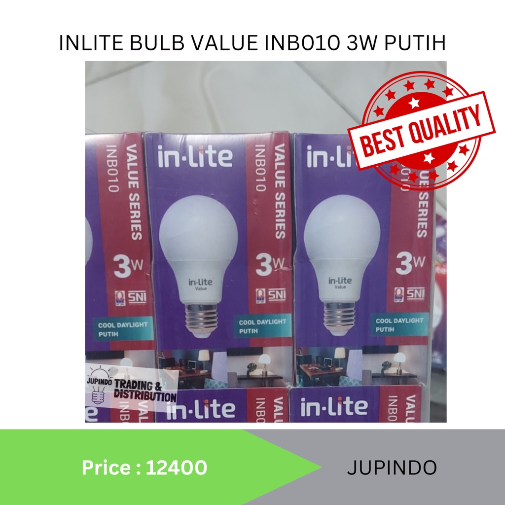 Jual IN-LITE LAMPU LED INLITE BULB VALUE INB010 3W PUTIH INLITE BULB ...