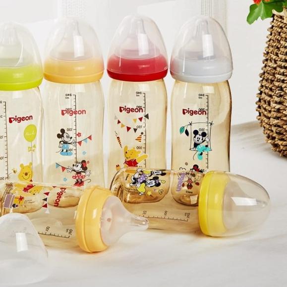 Jual !! Botol Disney Pigeon Minnie Pooh and Mickey Wide Neck PPSU - GreenPooh 240ml | Shopee ...