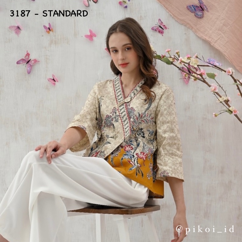 Jual Batik wanita / atasan batik wanita / baju batik kimono wanita modern / seragam kerja kantor ...