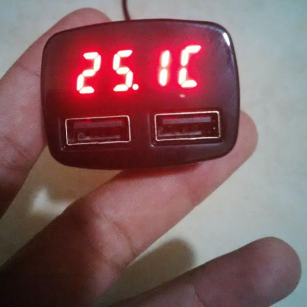Jual 4 in 1 USB Car Charger, Ampere Meter, Voltmeter dan Suhu / Temperatur - Merah | Shopee ...