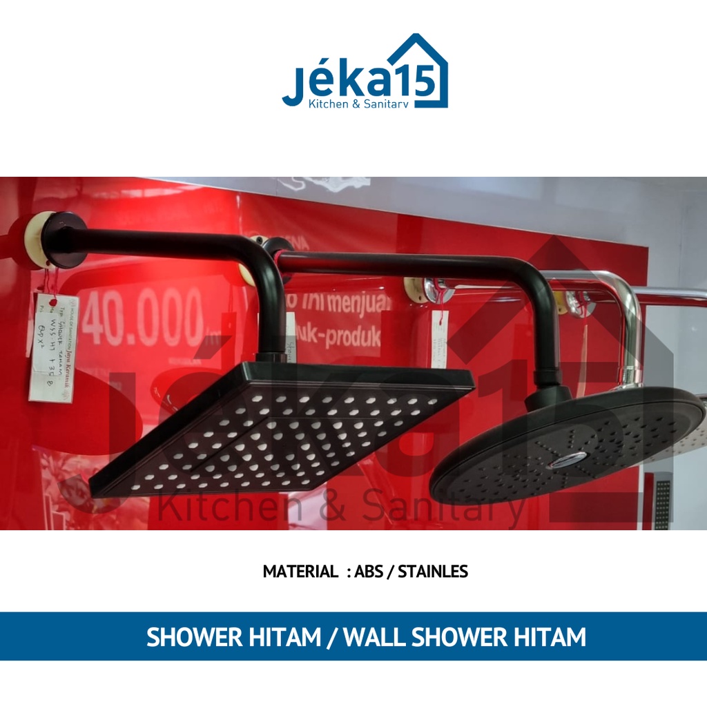 Jual SHOWER TEMBOK HITAM | SHOWER TANAM | WALL SHOWER | Shopee Indonesia
