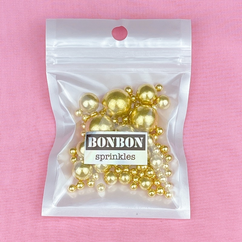 Jual Gold sprinkle bulat, gold sprinkle panjang, sprinkle mutiara cake ...