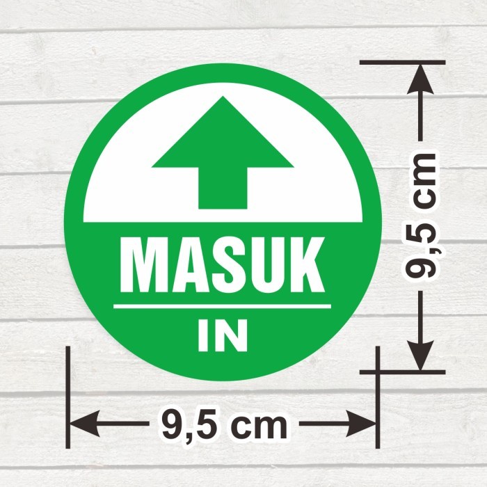 Jual Label Sticker Tanda Masuk Keluar Stiker Bundar Vinyl Sign In Out 9 ...