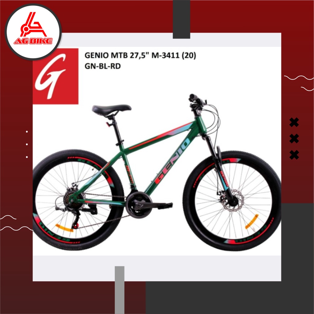 Jual SEPEDA GUNUNG 27.5 INCH MTB GENIO M-3411 M3411 M 3411 by United Bike | Shopee Indonesia