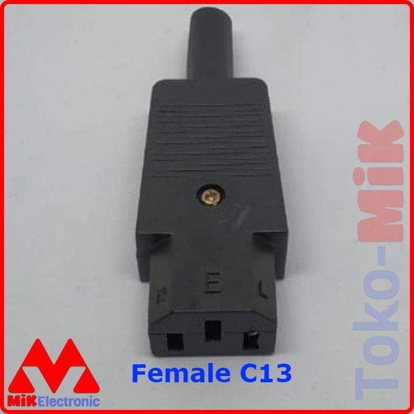 Jual SOCKET KONEKTOR POWER KOMPUTER C13 C14 FEMALE MALE AC 220V 10A | Shopee Indonesia