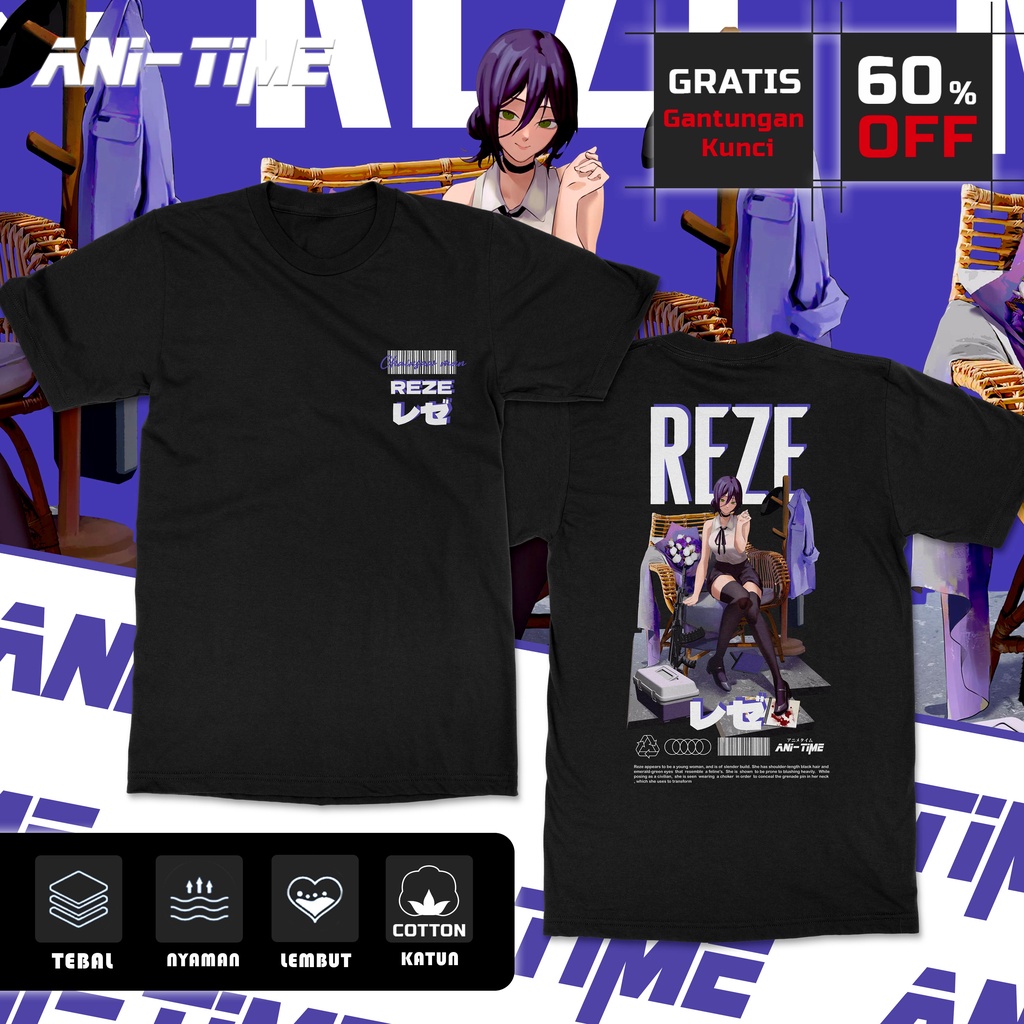 Jual Kaos Tshirt Reze Chainsaw Man Anime Waifu [SPECIAL EDITION ...